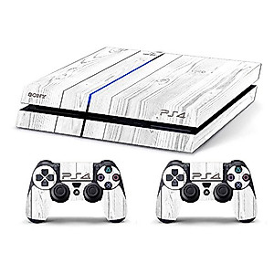 Skin Ps4 Old - WHITE WOOD TEXTURE - limited edition DECAL COVER ADESIVA Playstation 4 Slim SONY BUNDLE