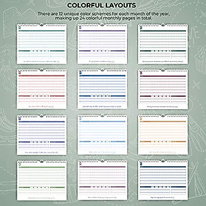 Clever Fox Habit Tracker Calendar – Inspirational Goal Tracker and Habit Calendar for Atomic Habits – Colorful Habit & Goal Planner Journal to Boost Productivity – 24 Months, 10″ x 8″ (Obsidian Green)