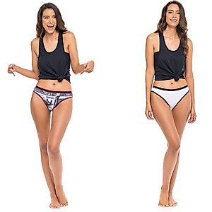 Sexy Basics Women’s 12 Pack Bikini Brief Panties | Ultra-Soft & Silky Nylon -Spandex Stretch Underwear