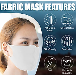 10 PACK Face Covers with Elastic Ear Loop Cover Full Face Anti-Dust, Unisex, Washable and Reusable for Men and Women, soft on the face and skin (Colorful)