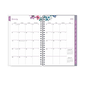 Blue Sky 2023 Weekly and Monthly Planner, January - December, 5" x 8", Clear Pocket Cover, Wirebound, Laila (142087)