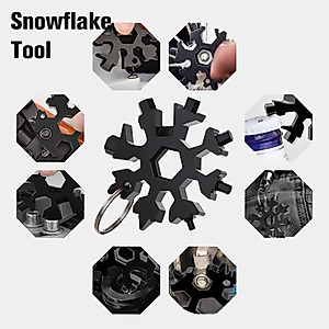 Sahara Sailor Multitool Survival Gear Outdoor Multi Tool Gifts for Men Women, 15 in 1 Hatchet with Knife Axe Hammer Saw Screwdrivers Pliers Bottle Opener Durable Sheath(18-in-1 Snowflake Extra Gift )