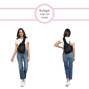 Baggallini Medium Sling Backpack - Lightweight Sling Bag with Convertible Adjustable Shoulder Strap