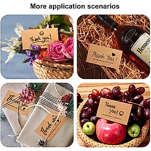 STRONGER 120 Pcs Thank You Cards Small Business, Mini 6 Styles Kraft for Supporting Notes Shopping Thanks Greeting Retail Store Owner Goods Customer,Gift Cards, Funeral 3.6x2.1 Inch