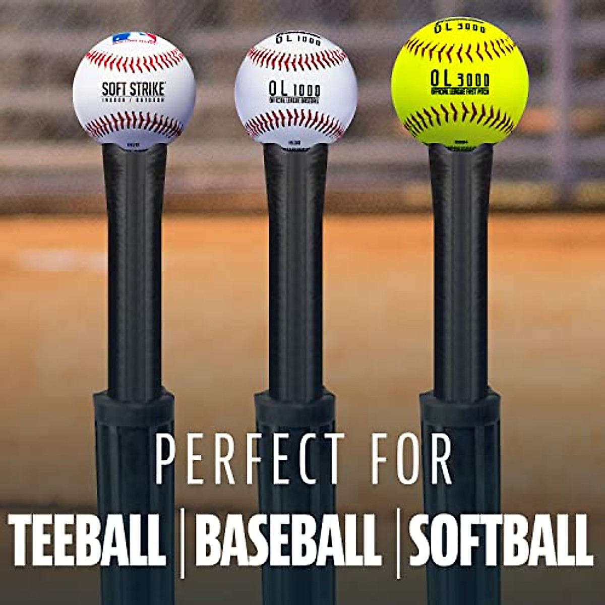 Franklin Sports Kids Teeball Batting Tee - 1 Position Hitting Tee for Teeball, Softball + Baseball + Stand - Adjustable Youth Tee