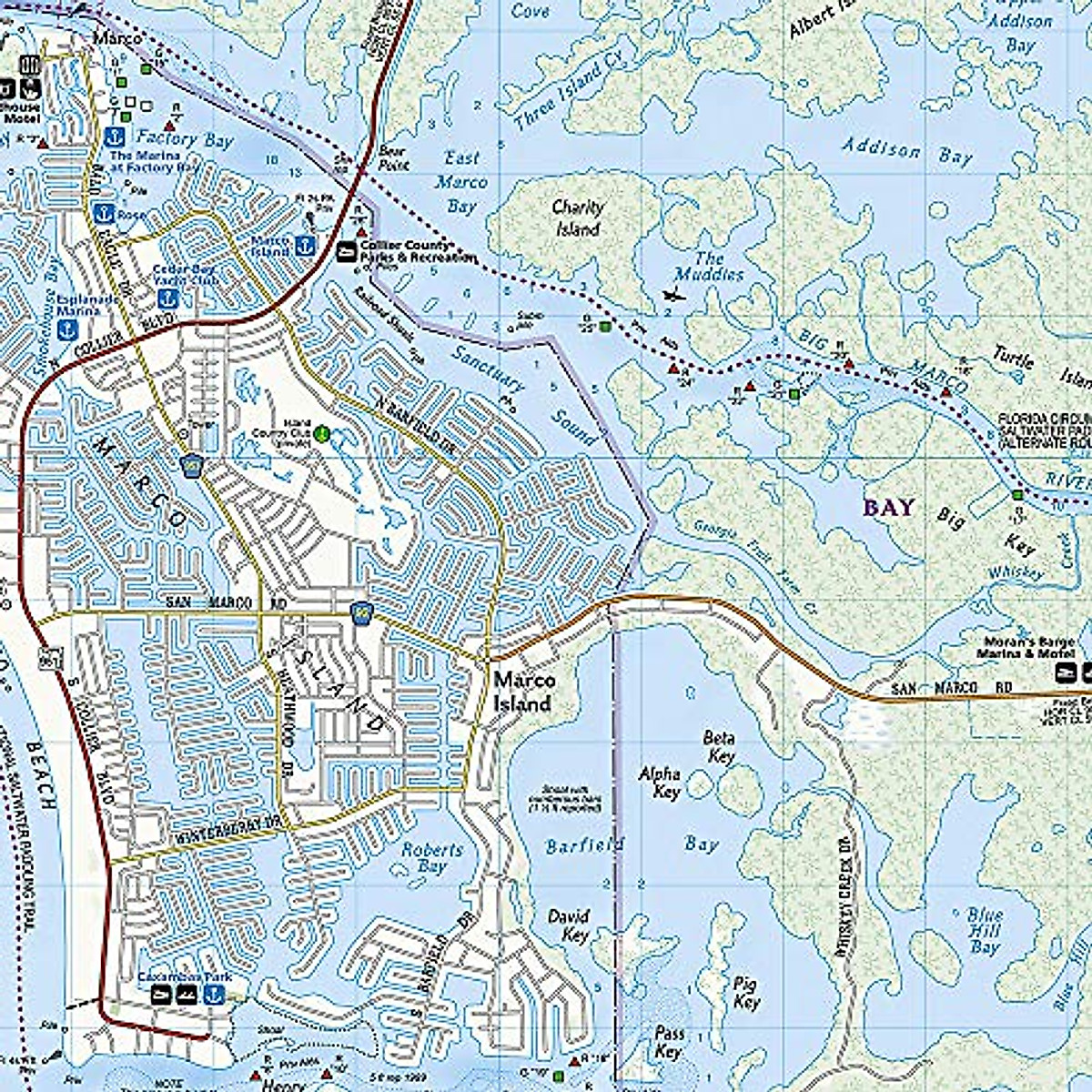 Marco Island, Ten Thousand Islands Map (National Geographic Trails Illustrated Map, 402)