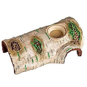 Zilla Rapid Sense UV Detecting Pet Reptile Terrarium Decor, Poplar Log, Large