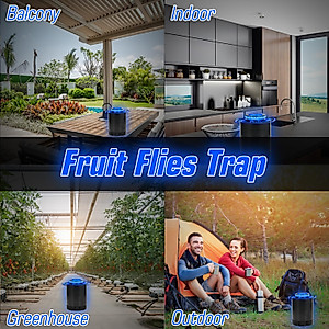 Fruit Fly Traps for Indoors, Bug Zapper Indoor, Indoor Insect Traps for Mosquitos, Gnats, Moths, Fruit Flies, Fruit Fly Traps for Home Flying Insect Trap with Suction, Bug Light