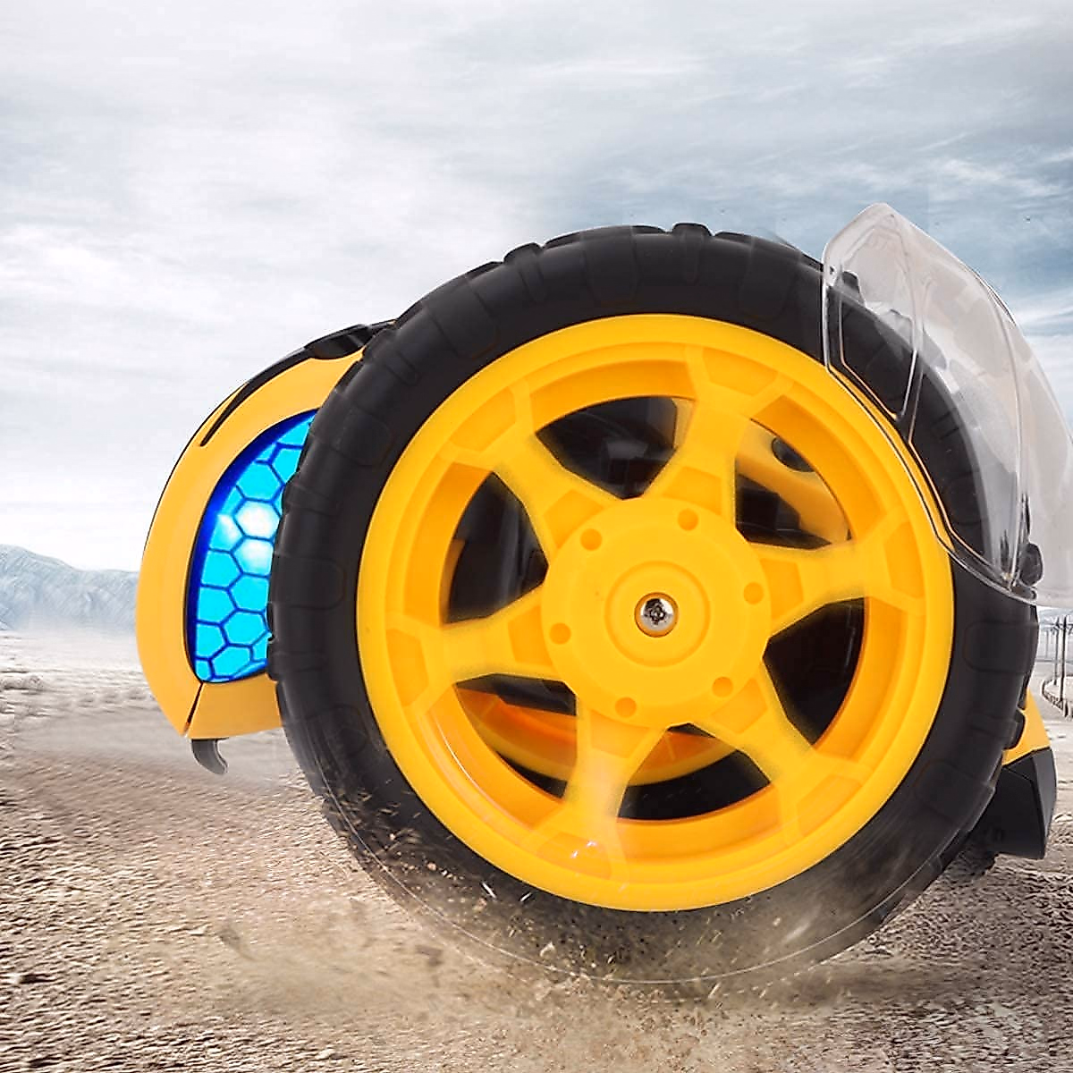 Mostop RC Stunt Car Remote Control Car for Kids, 1/14 Scale 2.4 Ghz Rechargeable Off Road Bumble Tumble Bee Truck Rock Crawler Vehicle Toy with Music and Light.