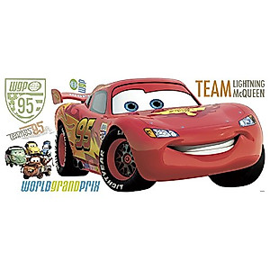 RoomMates Disney Pixar Cars 2 Team Lightning McQueen Peel And Stick Giant Wall Decal
