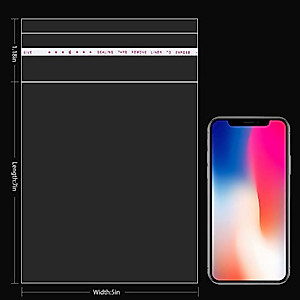 180Pcs Clear Self Sealing Cellophane Bags 5x7 Inches 1.4 Mils Clear Plastic Poly Bags Reusable Self Adhesive OPP Bags Cello Bags for 5x7 Photos, Bakery Cookie Bags, Treat, Jewelry, Envelopes, Cards