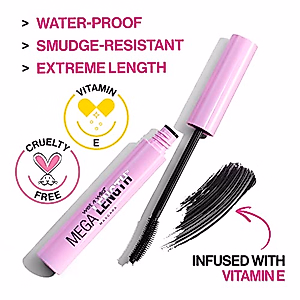 Waterproof Mascara By Wet n Wild Mega Length Waterproof Mascara, Very Black, 0.21 Ounce