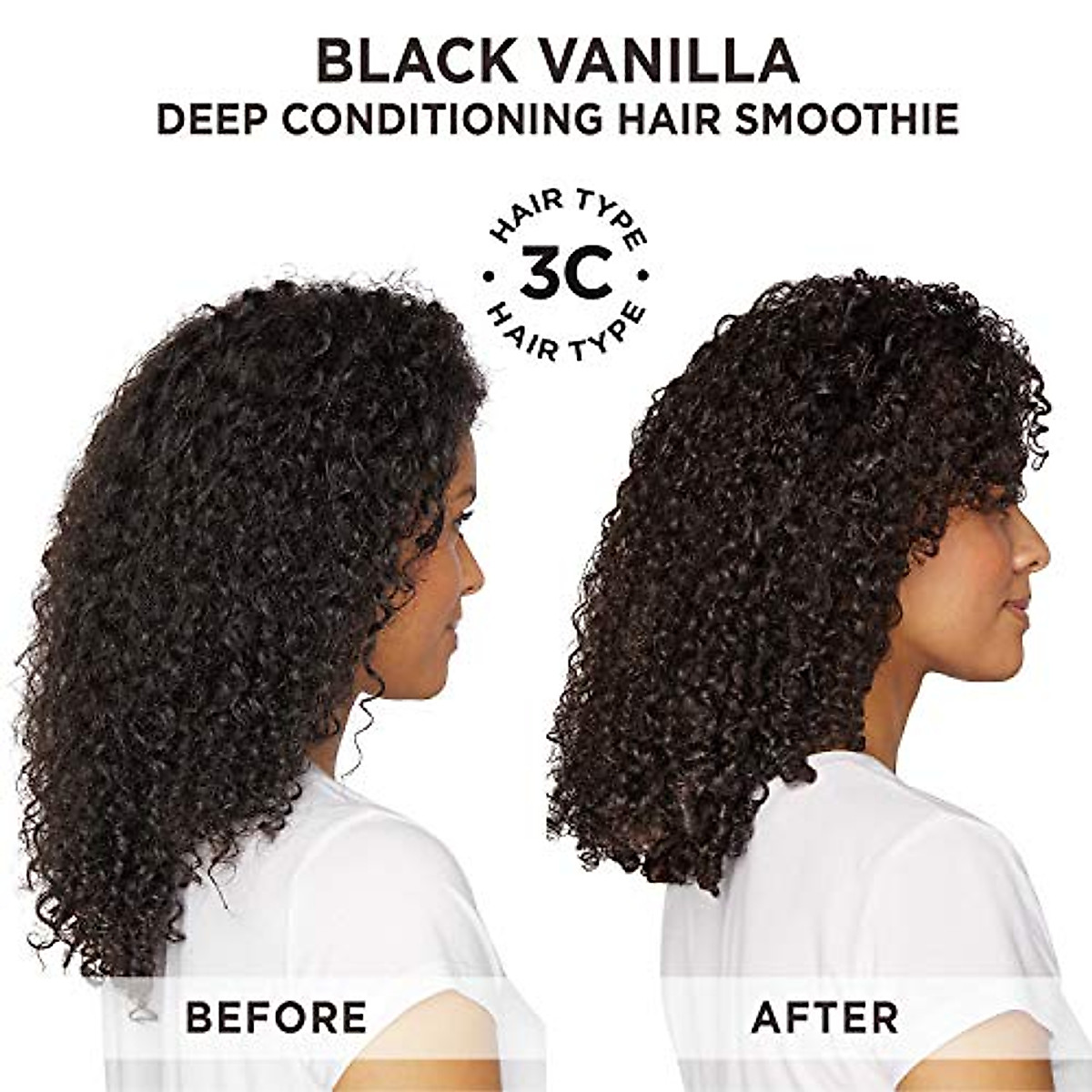 Carol's Daughter Black Vanilla Hair Smoothie for Curly, Wavy or Natural Hair, Shea Butter Hair Mask For Dry and Dull Hair, 8 Oz