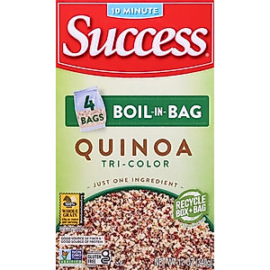 Success Boil-In-Bag Quinoa, Quick Tri-Color Quinoa, 12-Ounce Box