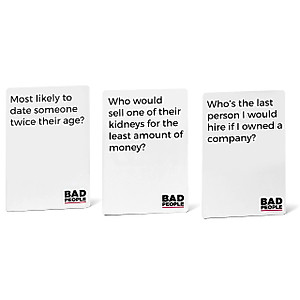 BAD PEOPLE Party Game - Green Expansion - 100 New Question Cards for The Hilarious Adult Card Game for Fun Parties & Board Games Night with Your Group - Find Out What Your Friends Really Think of You