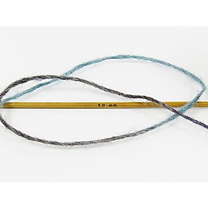 Blue, Purple, Green, Grey Self-Striping Leonardo Color Yarn - DK Weight Merino Wool and Cotton Blend Yarn 50 Grams (1.75 Ounces) 190 Meters (207 Yards)