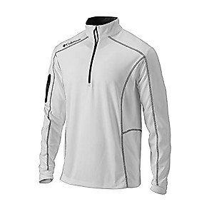 Columbia Omni-Wick Shotgun 1/4 Zip, White, Large