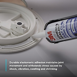 3M Marine Adhesive Sealant 4000 UV, PN06580, White, 295 mL Cartridge, 10 Fl Oz (Pack of 1)