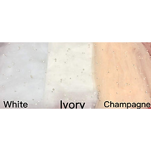 Pearl Wedding Veil for Bride Long Bridal Veil with Beading Comb Cathedral Length (Ivory,3Meters)