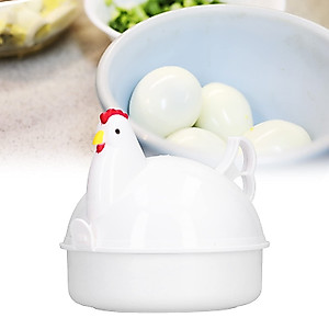 Kadimendium Chicken Shape Microwave Egg Poacher Microwave Egg Cooker Multifunctional 4 Eggs Boiler Steamer Heat Resistant Oven Boiler Microwave Eggs Boiler for Home Kitchen