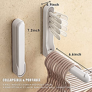 Baby Hangers for Closet Nursery Clothes, Pack of 20 Extendable Laundry Hanger for Newborn Clothing, with Space Saving Hooks & a Hanger Organizer, Adjustable Children Coat Hanger, Yellow