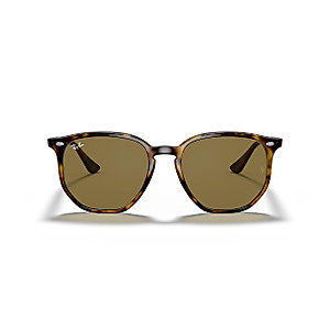 Ray-Ban RB4306 Hexagonal Sunglasses, Light Havana/Dark Brown, 54 mm