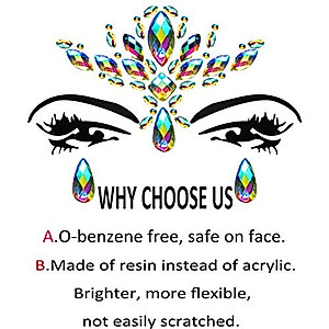 Festival Clothing Rave Accessories Face Jewels Gems Stickers Carnival Mermaid Costume Glitter