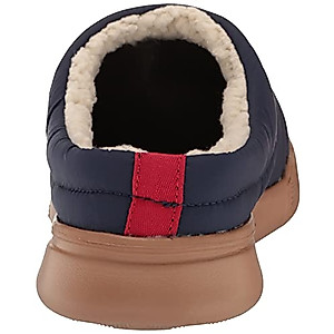 Dearfoams Men's Andre Indoor Outdoor Memory Foam Sport Lounge Clog Slipper, Peacoat, Medium