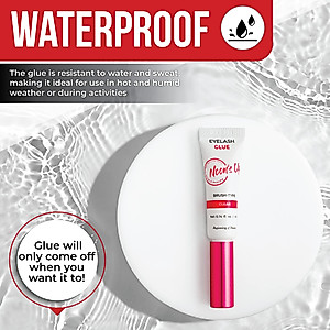 NOON'S UP Eyelash Glue (Black) - Super Strong Hold Eyelash Adhesive | Waterproof Eyelash Glue | Hypoallergenic Lash Glue for Sensitive Eyes | Black Eyelash Glue That Blends Naturally (0.14 Fl. Oz.)