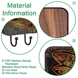 Vintage Retro Dragonfly Personalized Adhesive Hooks Towel Hooks Wall Hooks for Kitchen Bathroom