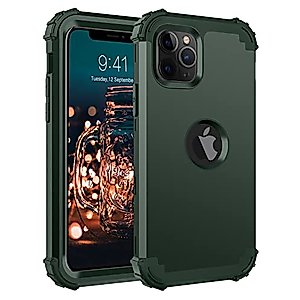 BENTOBEN Compatible with iPhone 11 Pro Max Case, Heavy Duty Rugged Shockproof 3 in 1 Hybrid Hard PC Soft Rubber Bumper Anti Slip Phone Cover for iPhone 11 Pro Max 6.5", Midnight Green