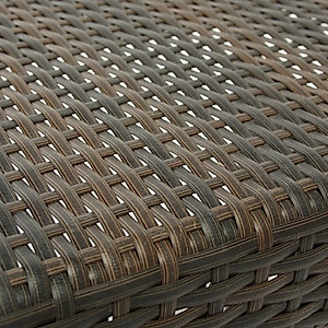 Christopher Knight Home Salem Outdoor Wicker Adjustable Folding Table, Multibrown