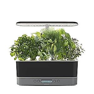 AeroGarden Harvest Elite Slim Indoor Garden Hydroponic System with LED Grow Light and Herb Kit, Holds up to 6 Pods, Platinum