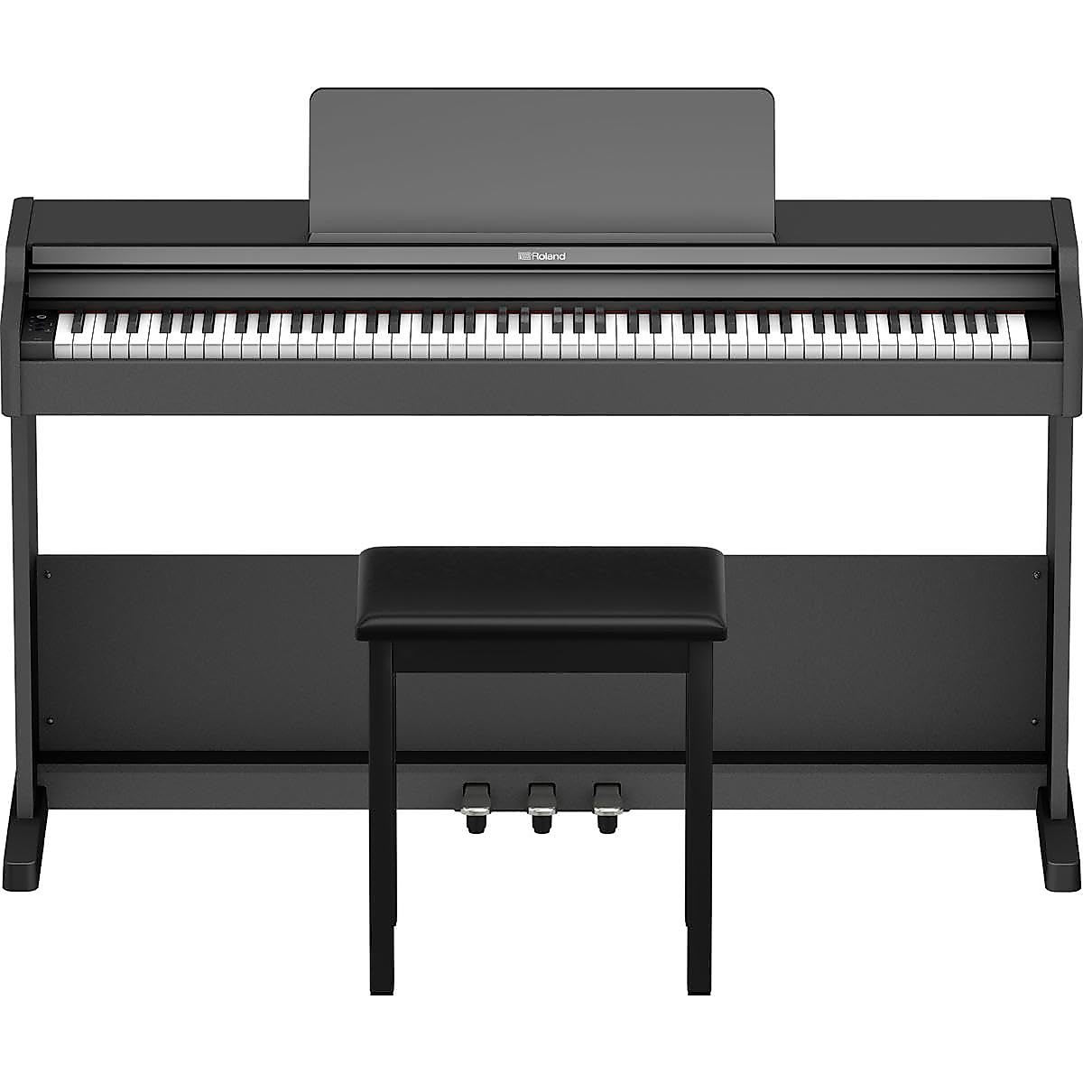 Roland RP107 Digital Compact and Affordable Home Piano with Traditional Upright Styling | Perfect for Beginners |Onboard Bluetooth & More,Black