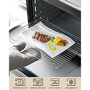 MALACASA Serving Platter, 13/11inch Serving Dishes for Entertaining, Porcelain Rectangular Trays for Party Banquet Sushi Dessert Appetizer Christmas Housewarming Gift, Marble Grey, Series Flora