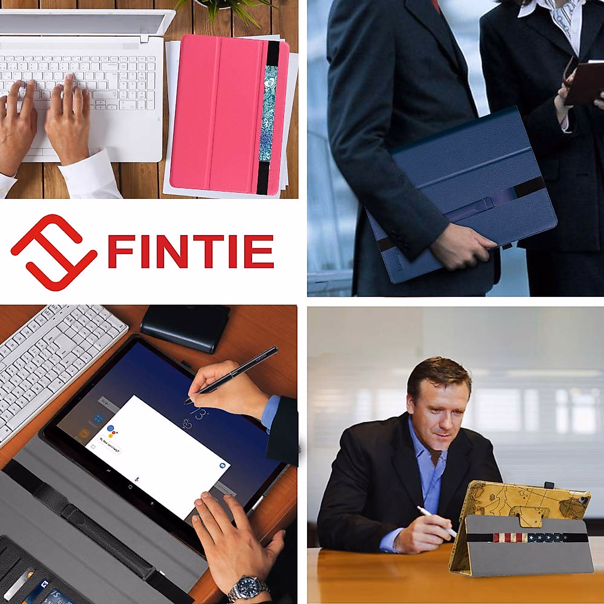 Fintie S Pen Holder for Samsung S Pen (PX510/PX710/PT870), Premium Vegan Leather Cover Sleeve Pouch Compatible with Galaxy Tab S9 Ultra/S9 FE/S8 Ultra/S8+/S6 Lite, Black