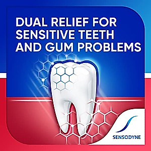 Sensodyne Sensitivity & Gum Whitening Toothpaste, Toothpaste for Sensitive Teeth & Gum Problems, 3.4 Ounces