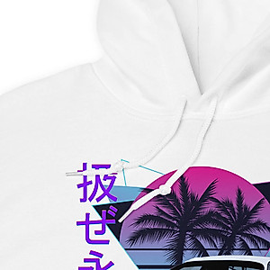 JG Infinite Vaporwave Aesthetic Supra JDM Tuning Drift Racing Unisex Hoodie White
