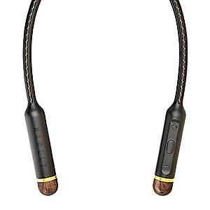House of Marley Smile Jamaica Wireless: Wireless Neckband Earphones with Microphone, Bluetooth Connectivity, 8 Hours of Playtime, and Sustainable Materials (Brass)