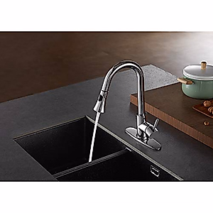 Kingston Brass Gourmetier LS8721DL Concord Single-Handle Pull-Down Kitchen Faucet, Polished Chrome, 8-3/8 inch in Spout Reach