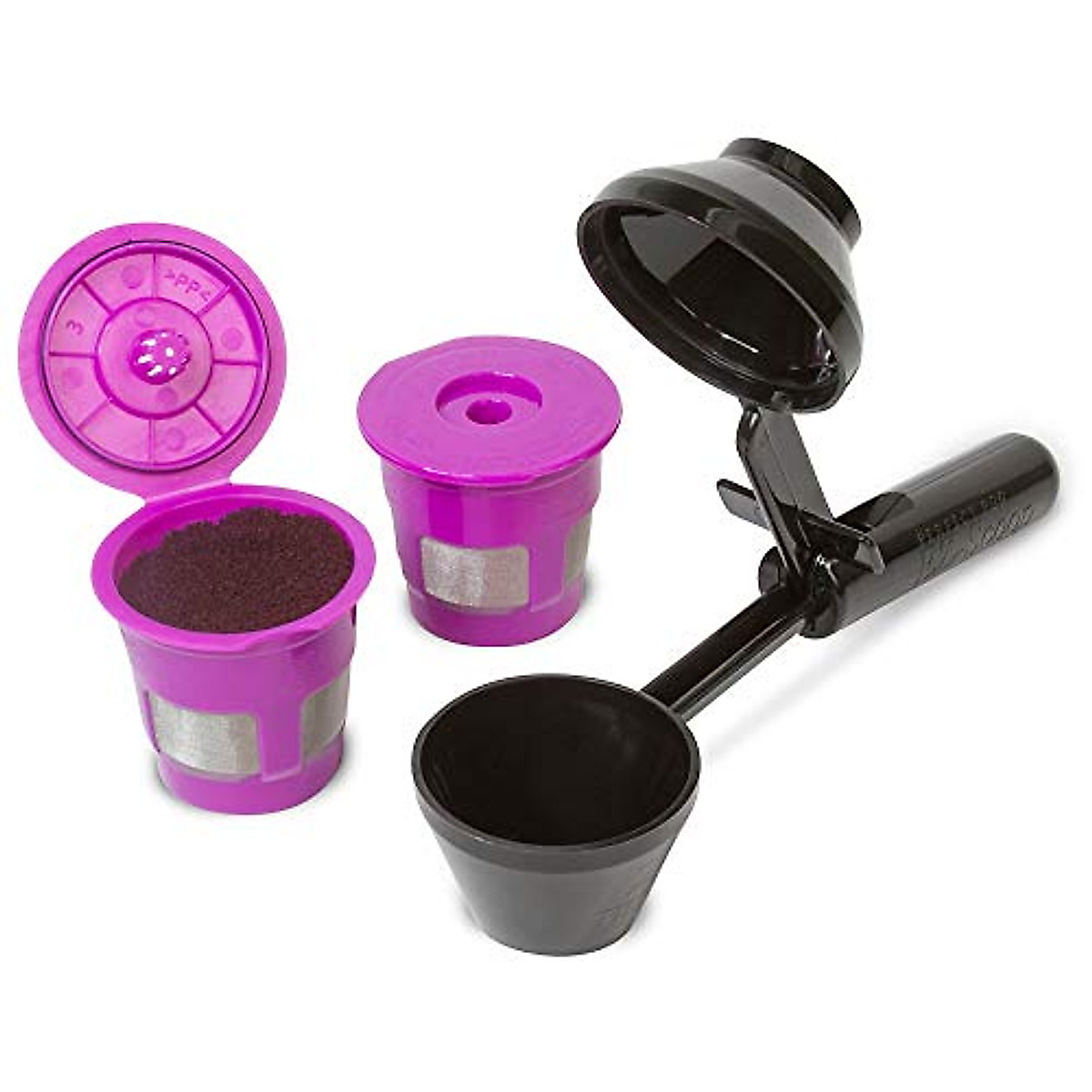Cafe Fill Value Pack by Perfect Pod - Reusable K Cup Coffee Pod Filters & Coffee Scoop, Compatible with Keurig K-Duo, K-Mini, 1.0, 2.0, K-Series and Select Single Cup Coffee Makers