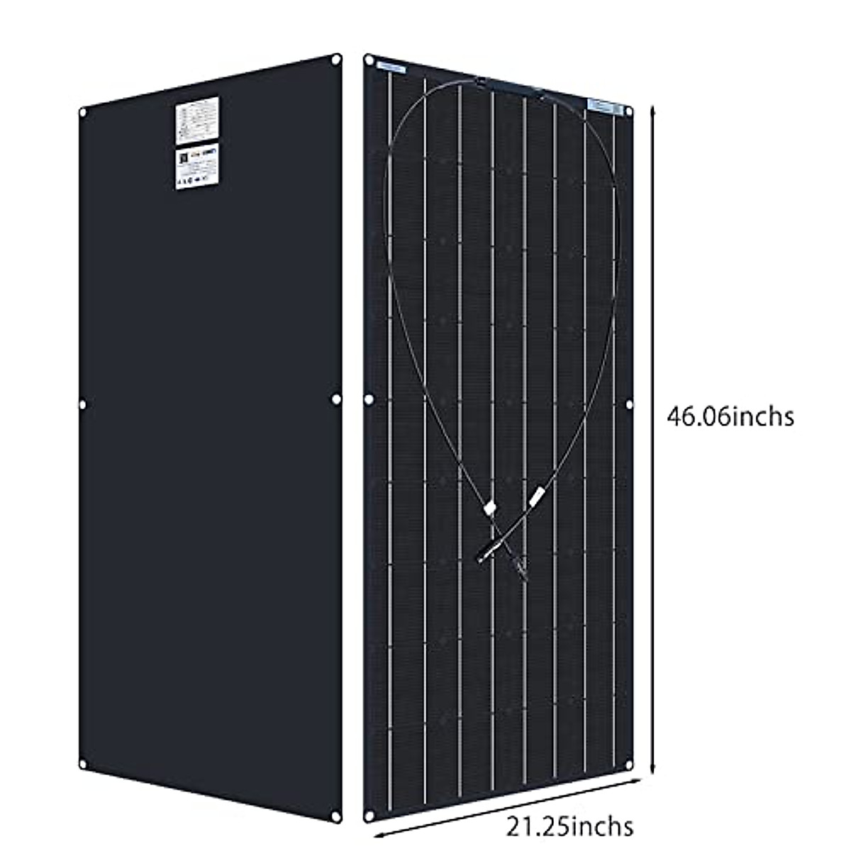 XINPUGUANG 100W 12V Flexible Solar Panel Monocrystalline Charger Lightweight Charging for Camping RV Boat Caravan Cabin Tent Car(100W-1)…