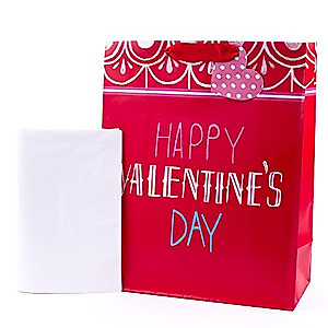Hallmark 15" Extra Large Gift Bag with Tissue Paper (Happy Valentine's Day)