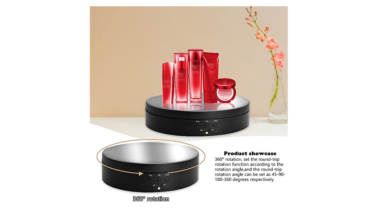 Motorized 5.4 Inch Rotating Display Stand - 360° Product Showcase