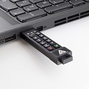 Apricorn Aegis Secure Key 3Z 8GB 256-bit AES XTS Hardware Encrypted FIPS 140-2 Level 3 Validated Secure USB 3.0 Flash Drive (ASK3Z-8GB)
