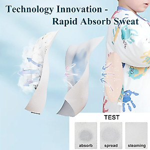 Reinewol Toddler Sleep Sack,Sleep Bag with Feet 2.5 Tog Wearable Blanket for Girl Boy, Thermostatic Absorb Sweat SleepSack with Removable Sleeves(Palm,Large)