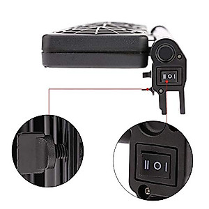 JANNIDE 3 Heads Aquarium Chillers Cooling Fan,Adjustable Aquarium Water Cooling Fan Fish Tank Cold Wind Chiller 2 Level for Salt/Fresh Water (3-Heads)