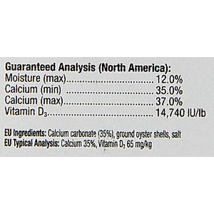 Exo Terra Calcium + D3 Powder: Ultra-fine, Phosphorus Free Formula Boosts Bone Health & Calcium Absorption Ideal for Insects, Fruits & Veggies 1.4 oz.