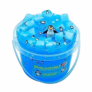 Blue Jelly Cube Slime, Soft Jelly Clay Slime Sugar Blitz for Girls Boys, Blue Contton Candy Slime kit Party Favors