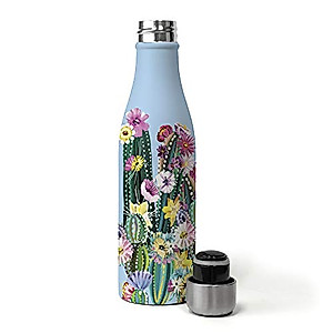Studio Oh! WB100 Insulated Stainless Steel Water Bottle, 17 oz, Desert Blossoms